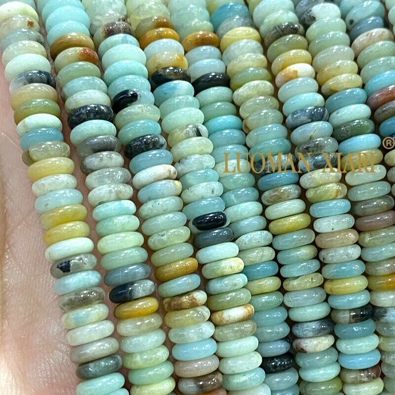 Бусины из амазонита LUOMAN XIARI 2x6 мм 2x6mm 155-160pcs