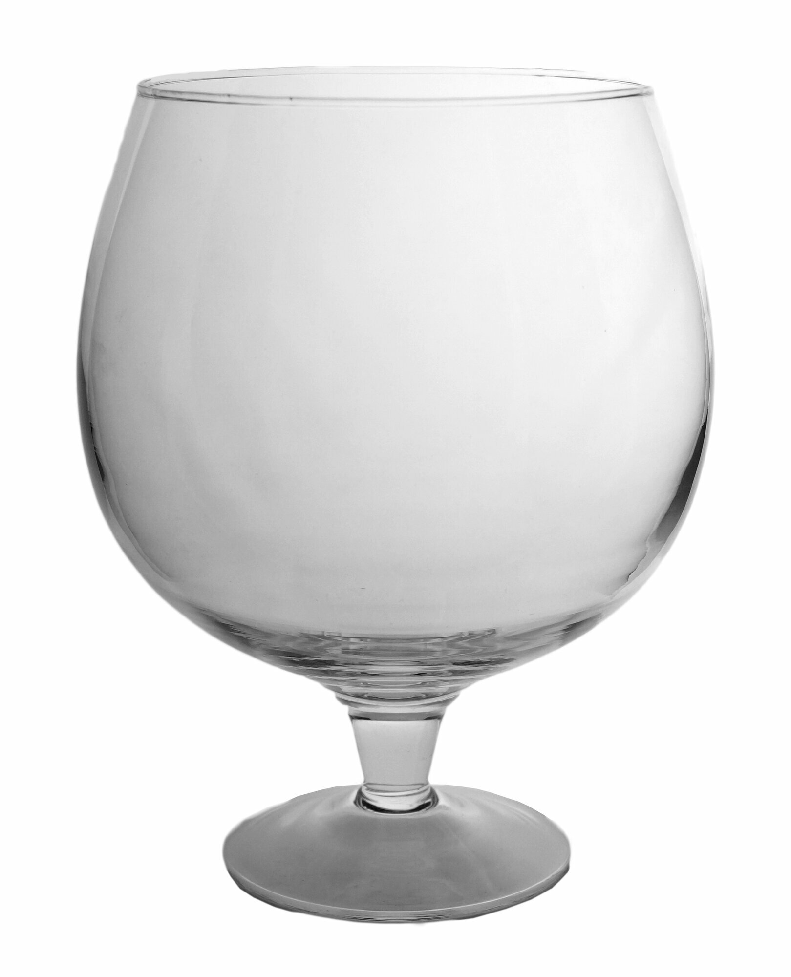 Love2art СТ-25-NT69 Ваза декоративная из стекла диаметр 19 см высота 24 см для декора интерьера