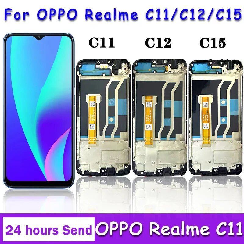 6,5-дюймовый протестированный ЖК-дисплей C11 2020 для Oppo Realme C12 C15, сенсорный C15 With Frame