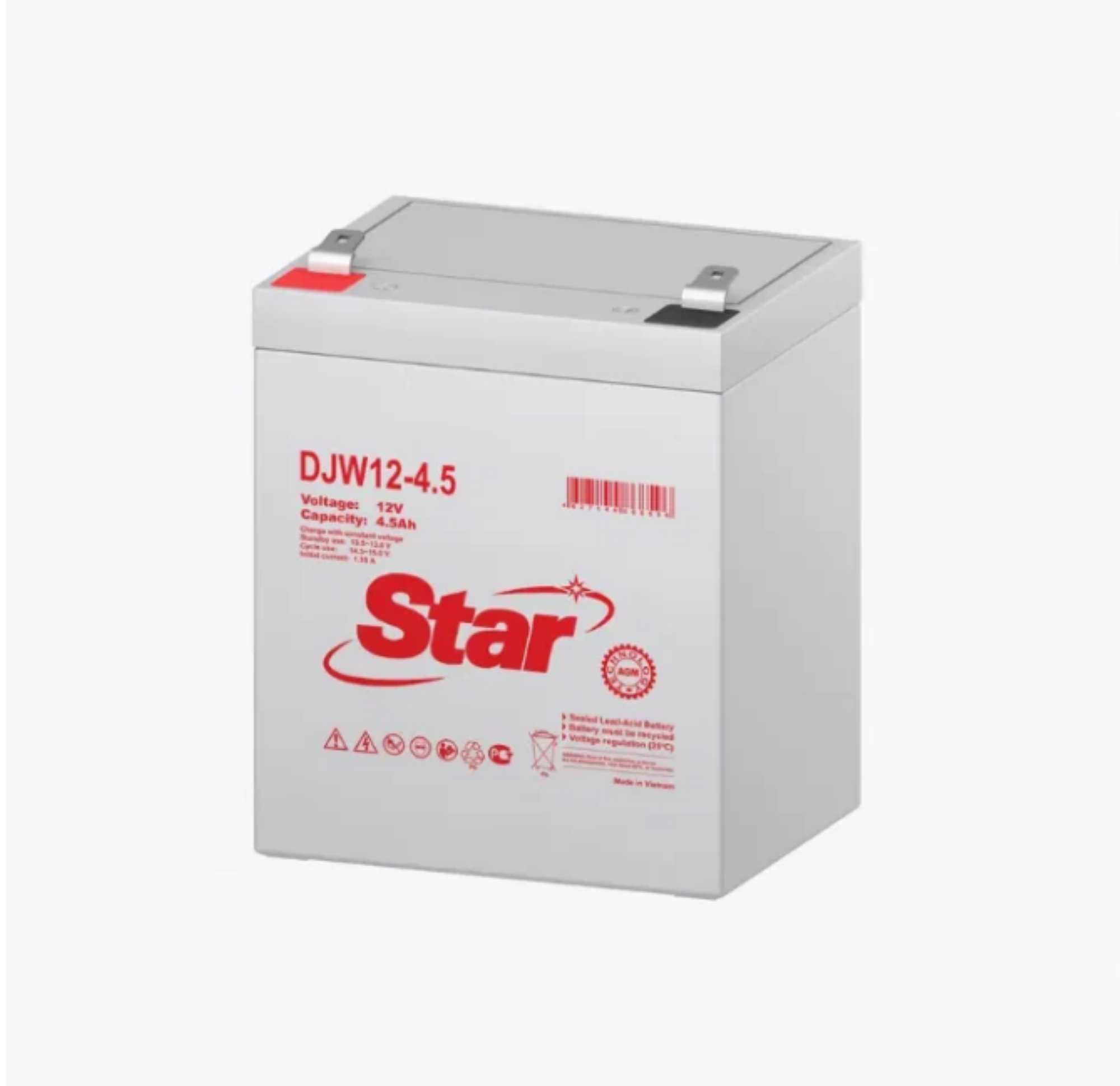 Свинцово-кислотный аккумулятор STAR DJW12-4.5 (12 В, 4.5 Ач)