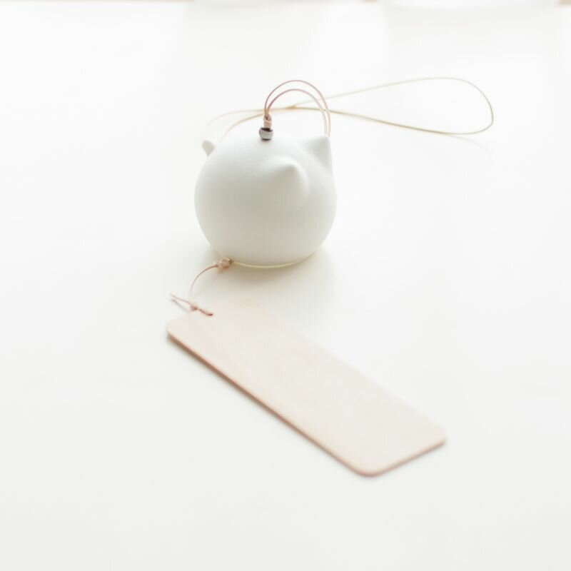 Керамический ветряной колокольчик с градиентными цветами в форме головы кошки Подходит для балкона, окна, улицы