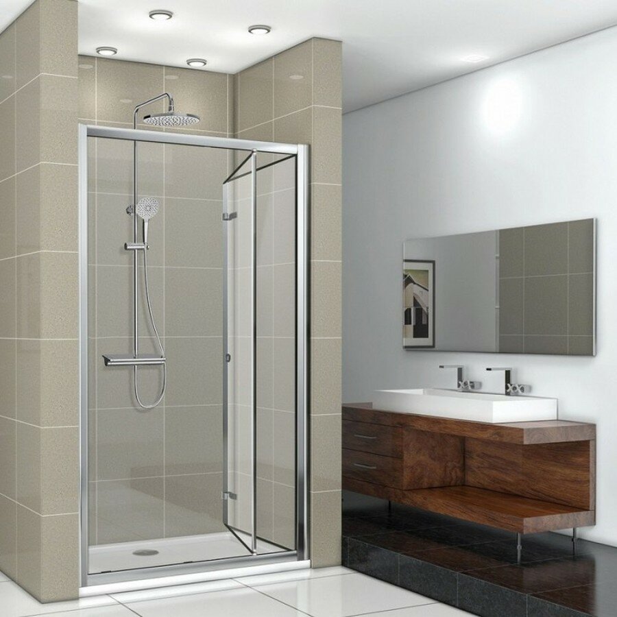 Душевая дверь в нишу Ceruttispa Bella D101T 100 см, профиль хром