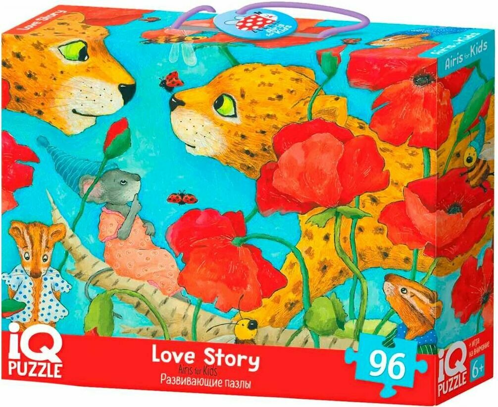 IQ Пазл "История любви", развивающая настольная игра-головоломка для малышей, паззл, puzzle, складная картинка из 96 элементов