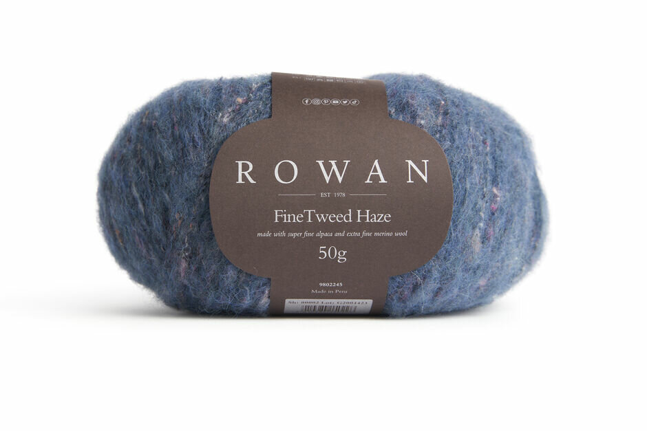 Fine Tweed Haze /Файн Твид Хэйз/ пряжа Rowan, 9802245 (002, deep (глубина), синий)