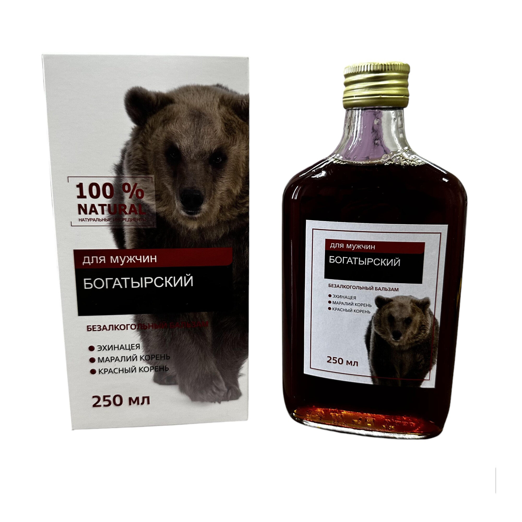 Мужской бальзам Алтайфлора Богатырский с красным корнем, 250мл