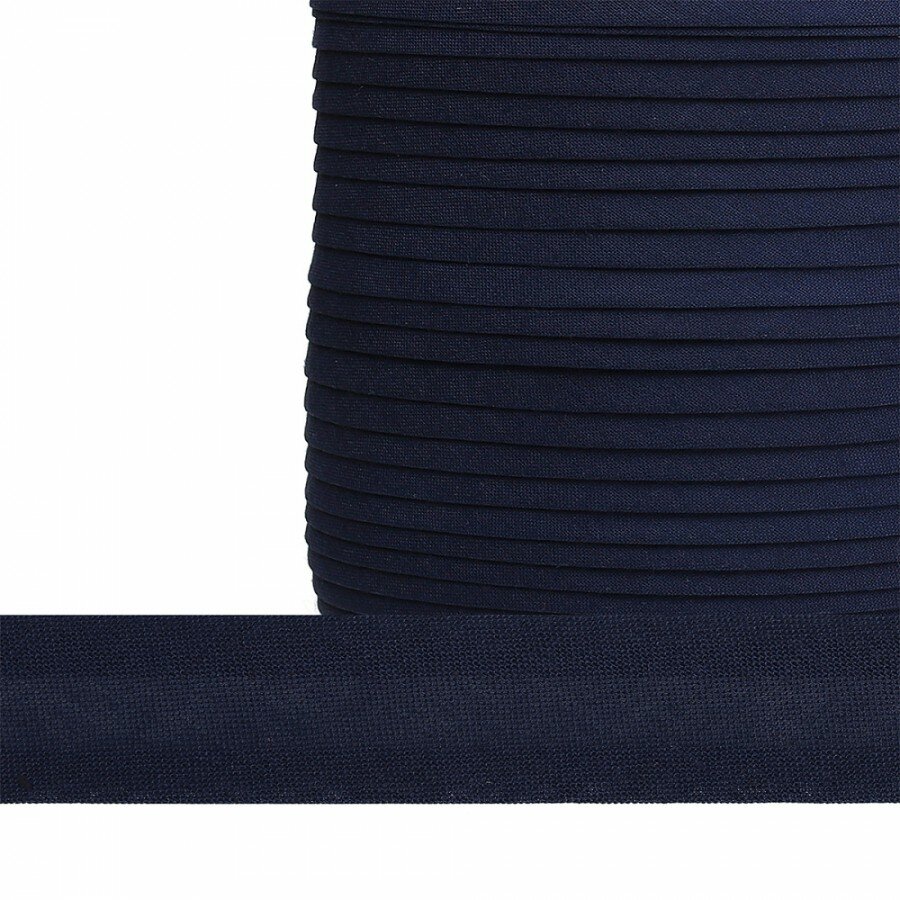 Косая бейка хлопок 20мм F330 т. синий 10м