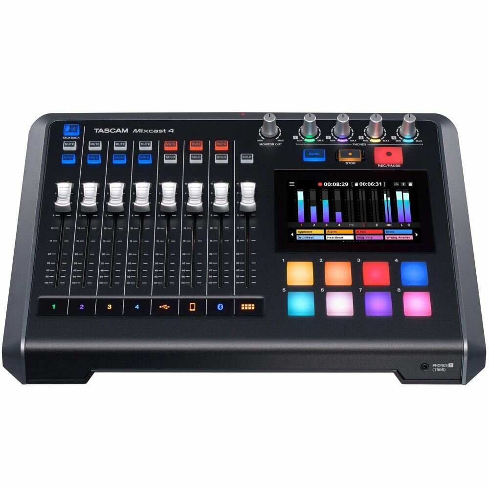 Tascam Mixcast 4 Подкаст студия микстейп с магнитофоном и USB аудиоинтерфейсом