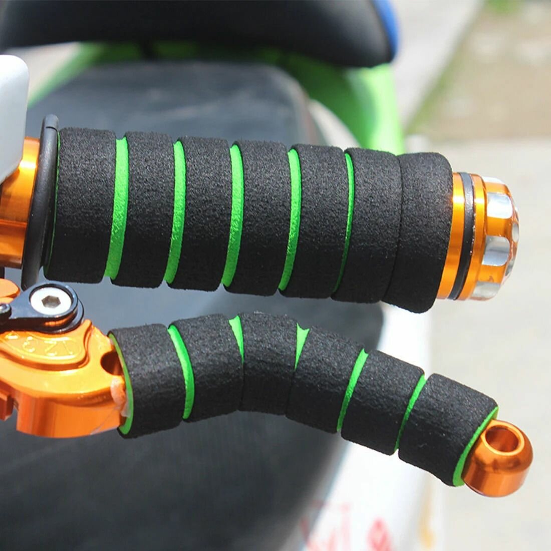 Грипсы неопреновые для велосипеда, на ручку тормоза, цвет зеленый