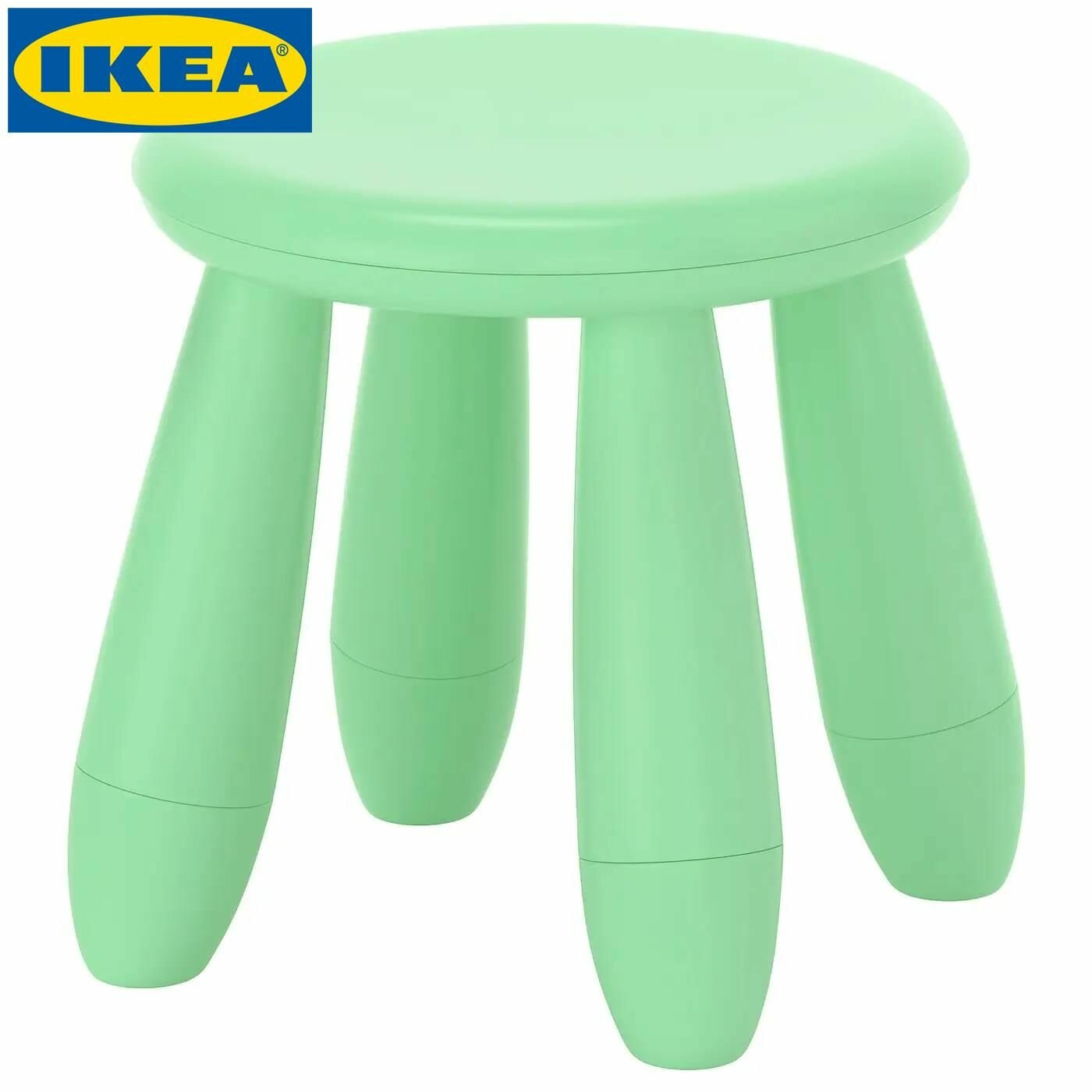 Табурет детский маммут икеа (MAMMUT IKEA), стул детский, желтый