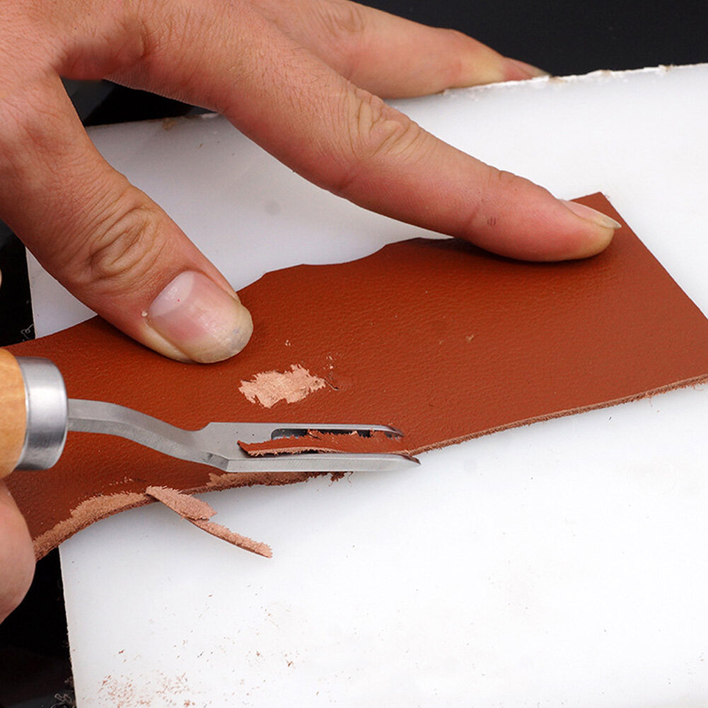 Нож для обрезки кожи во французском стиле с широкими краями, нож для обрезки кожи, инструмент для рукоделия из кожи