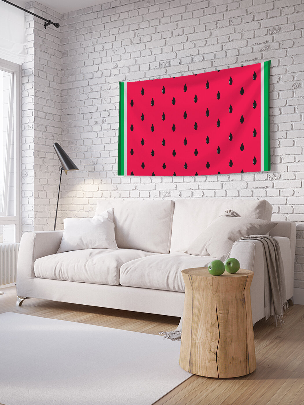 Фотопанно на стену горизонтальный постер 100х150 "Квадратный арбуз", JoyArty