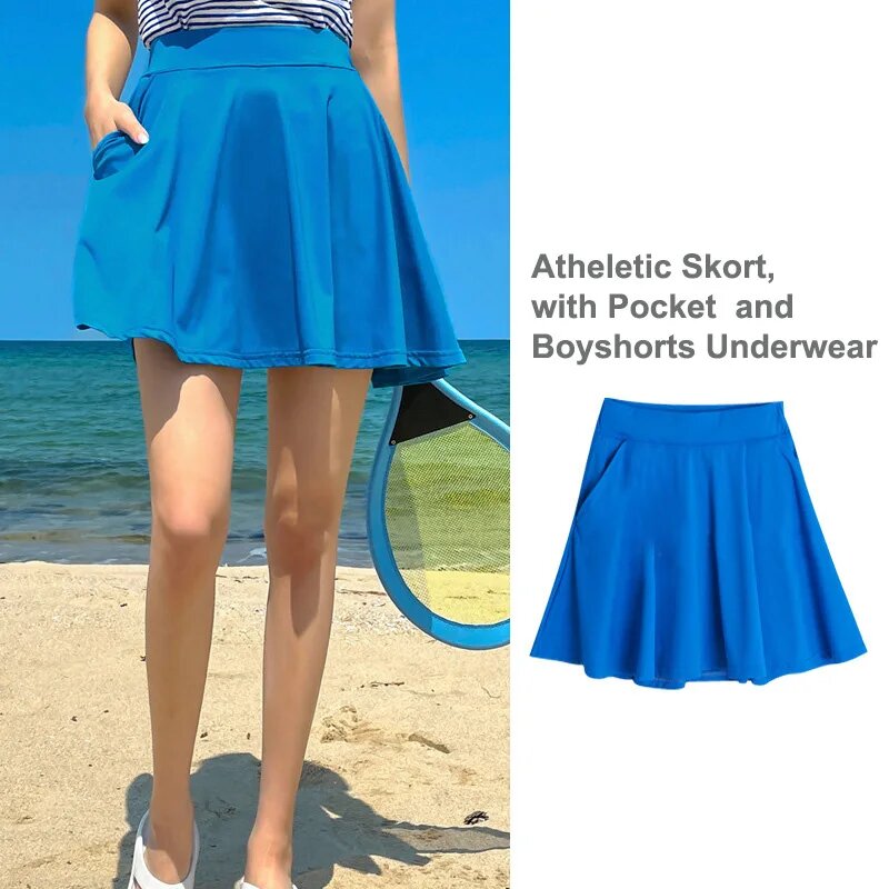 Женские плавательные леггинсы Bswemek Синий, 2XL, BHJ 2186E