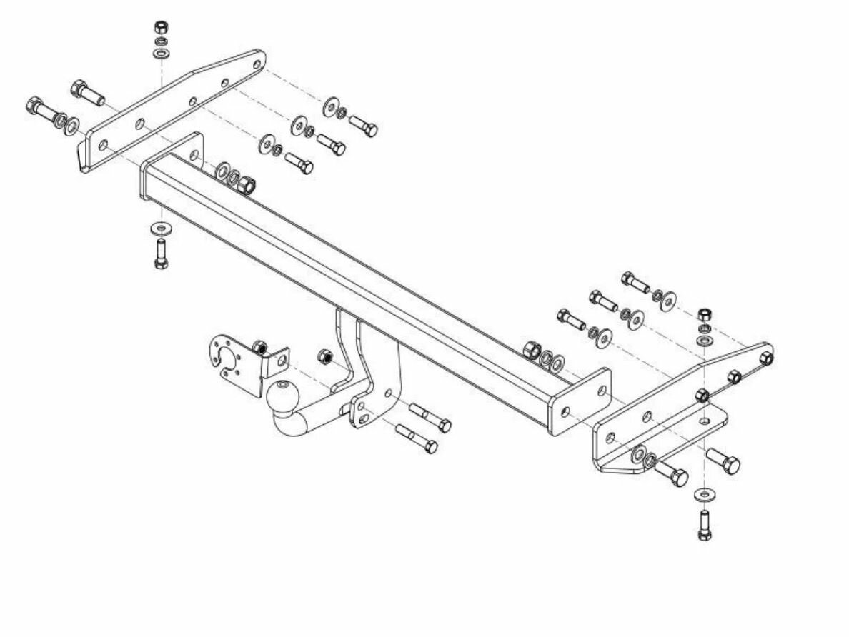 Фаркоп AvtoS для JEEP GRAND CHEROKEE (2011-) с универсальной электрикой Smart(блок) и сертификатом в комплекте, арт.(JW 03+smart)