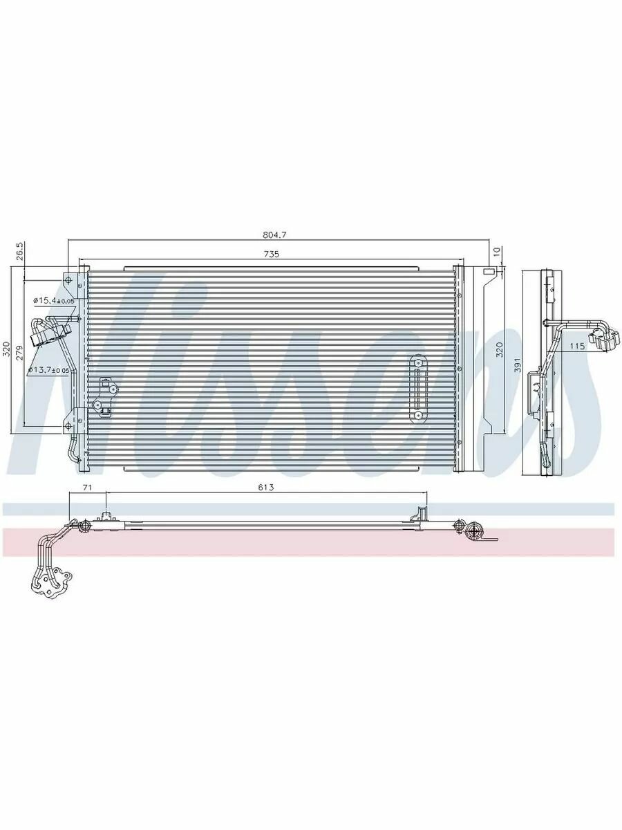 Радиатор кондиционера AUDI Q7 (4L) TDI TDI