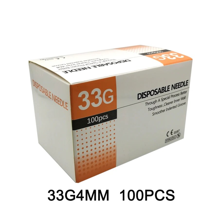 Инъекционные иглы 30G-34G 33G 4mm 1 box