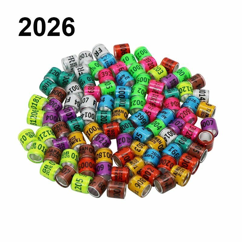 Маркировочные кольца для голубей 100 шт. 10Colors-100Pcs