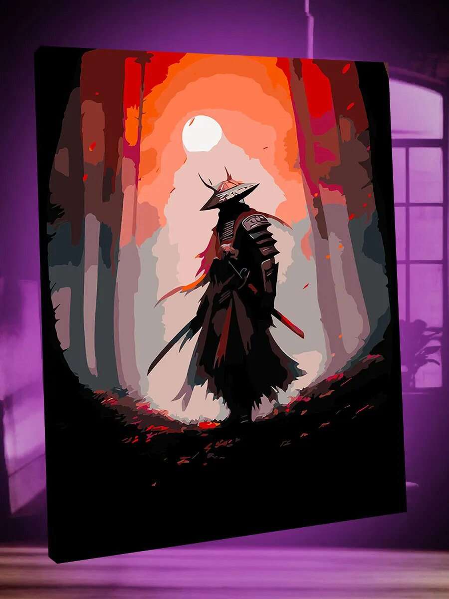 Картина по номерам Самураи