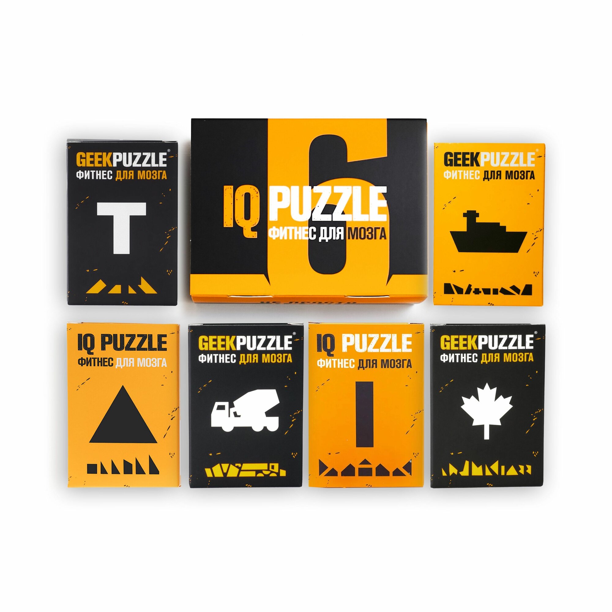 Развивающие IQ головоломки пазлы для взрослых Набор из 6 шт. / IQ PUZZLE для детей тренажер для мозга