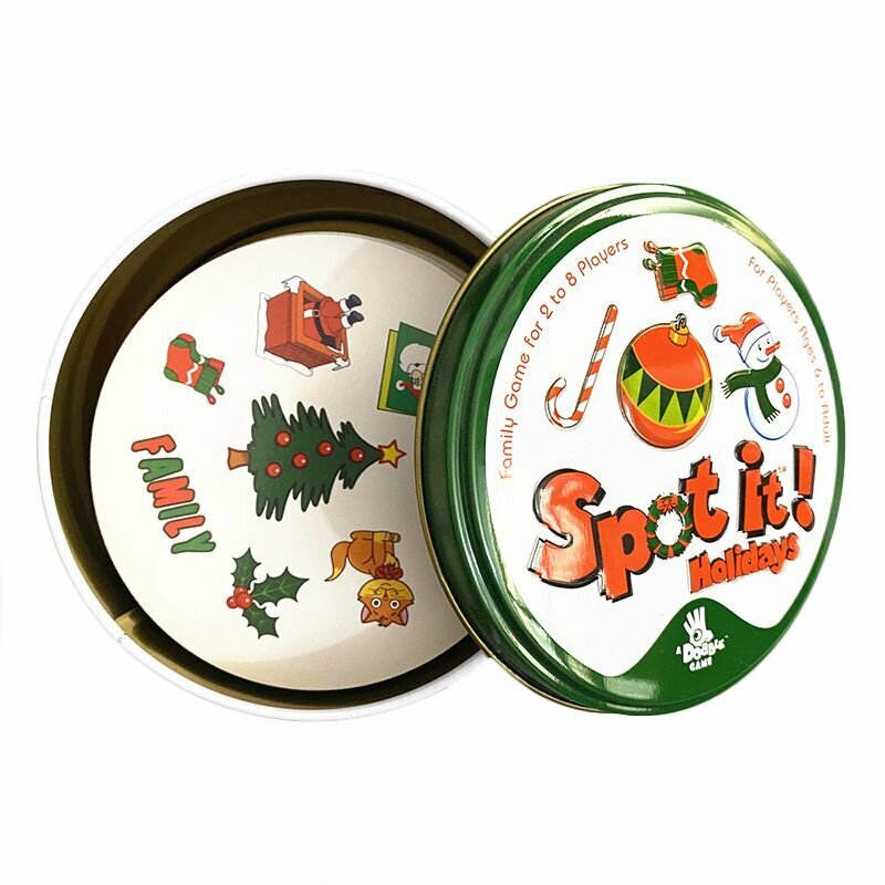 Компактная игра доббл спот ит карточная игра для семейных развлечений дома или в пути праздники