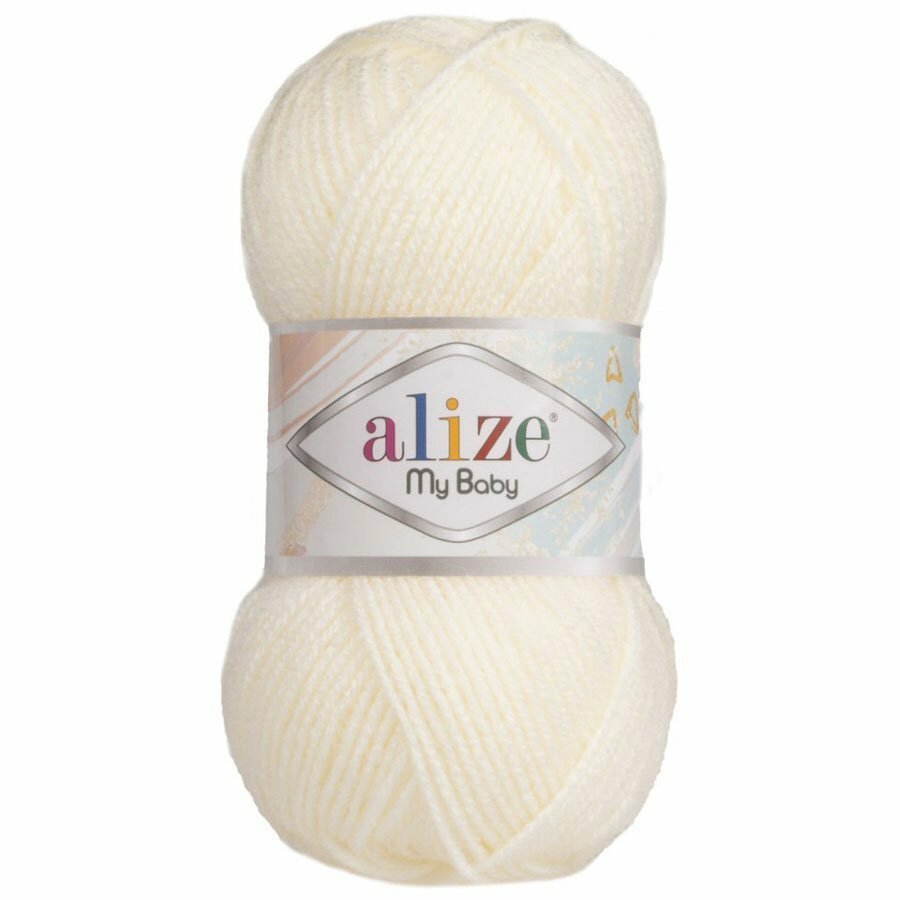Пряжа Alize MY BABY 62 молочный (5 мотков)