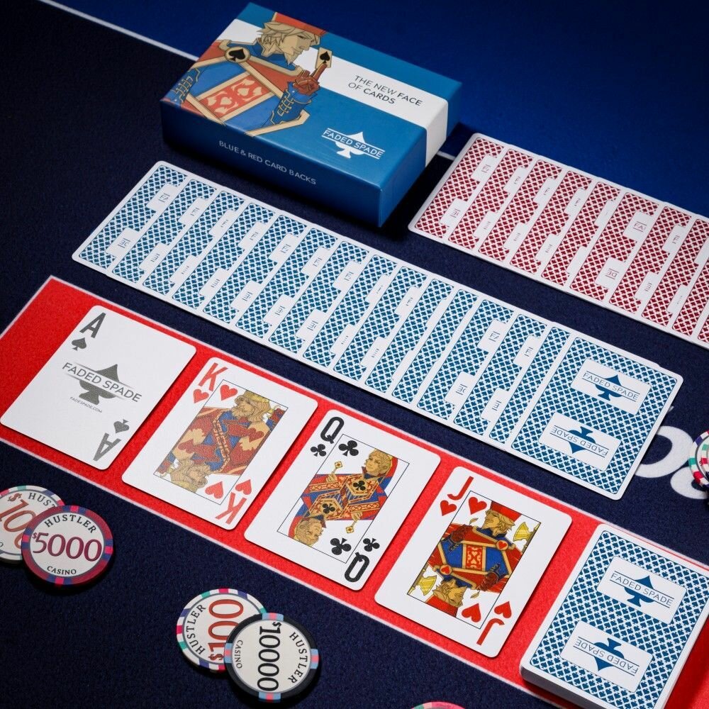 Покер Пластиковые игральные карты Hustler Poker "Texas Holdem" техасский холдем Четыре цвета