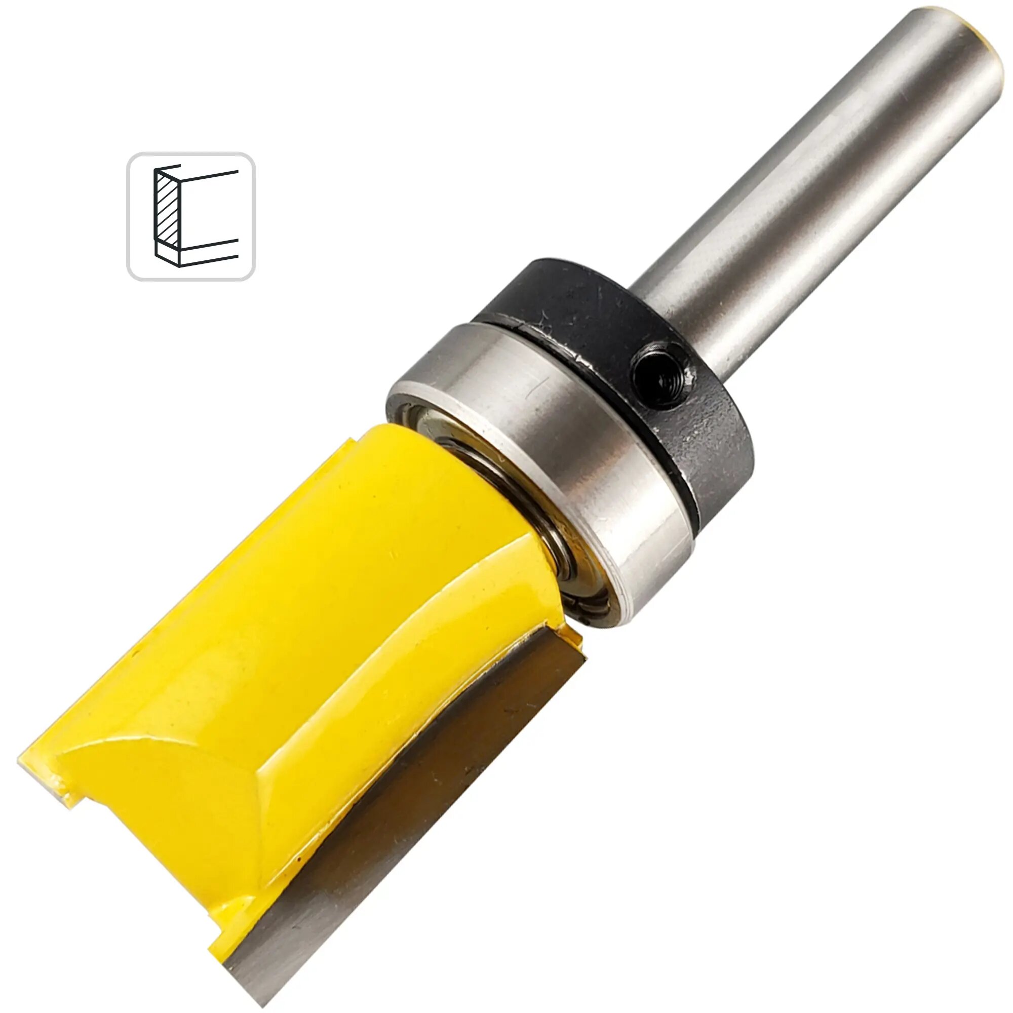 Фреза по дереву кромочная прямая 19x26 мм с верхним подшипником хвостовик 8 мм 553337