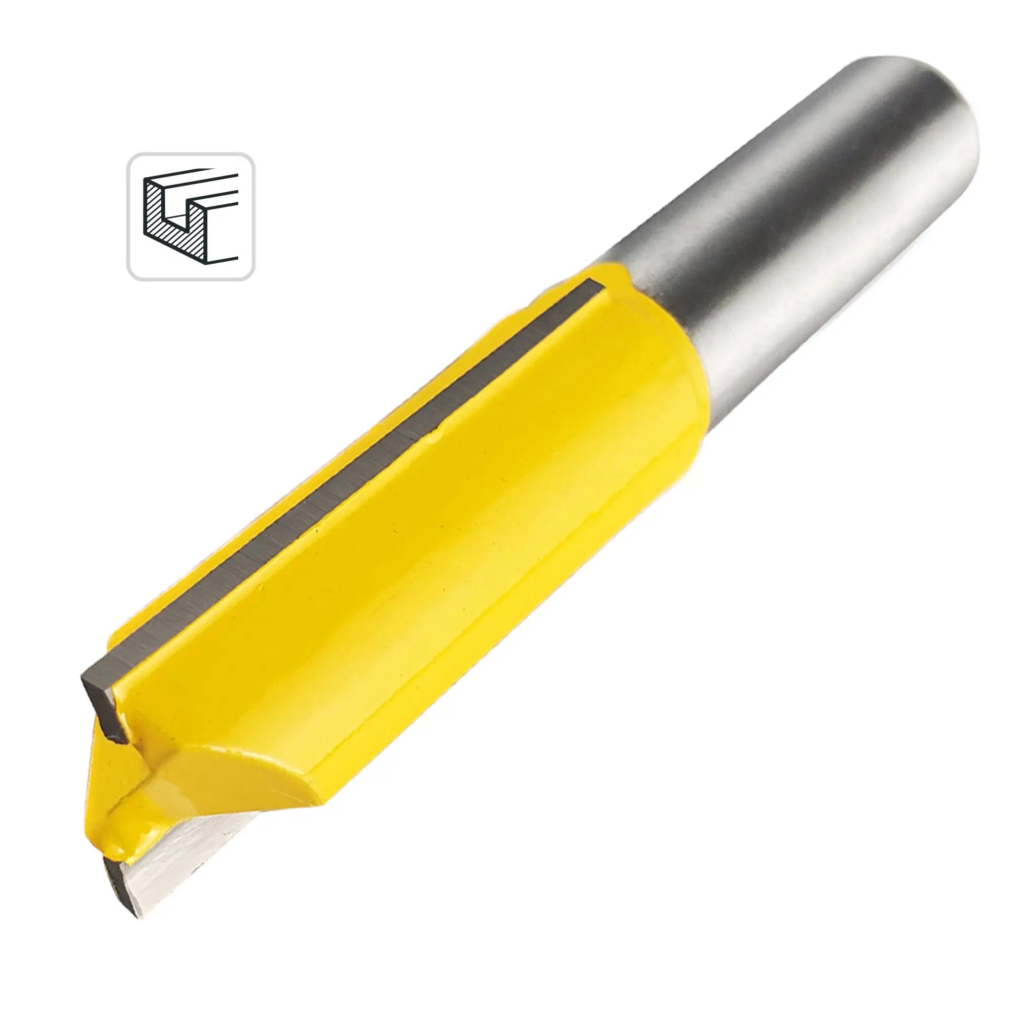 Пазовая прямая фреза по дереву 16x40 мм хвостовик 12 мм модель 553321 для деревообработки