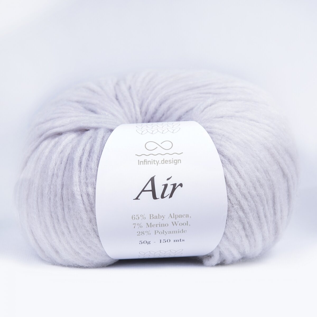 Пряжа для вязания Infinity Design Air (1032 Light Gray) 5 мотков