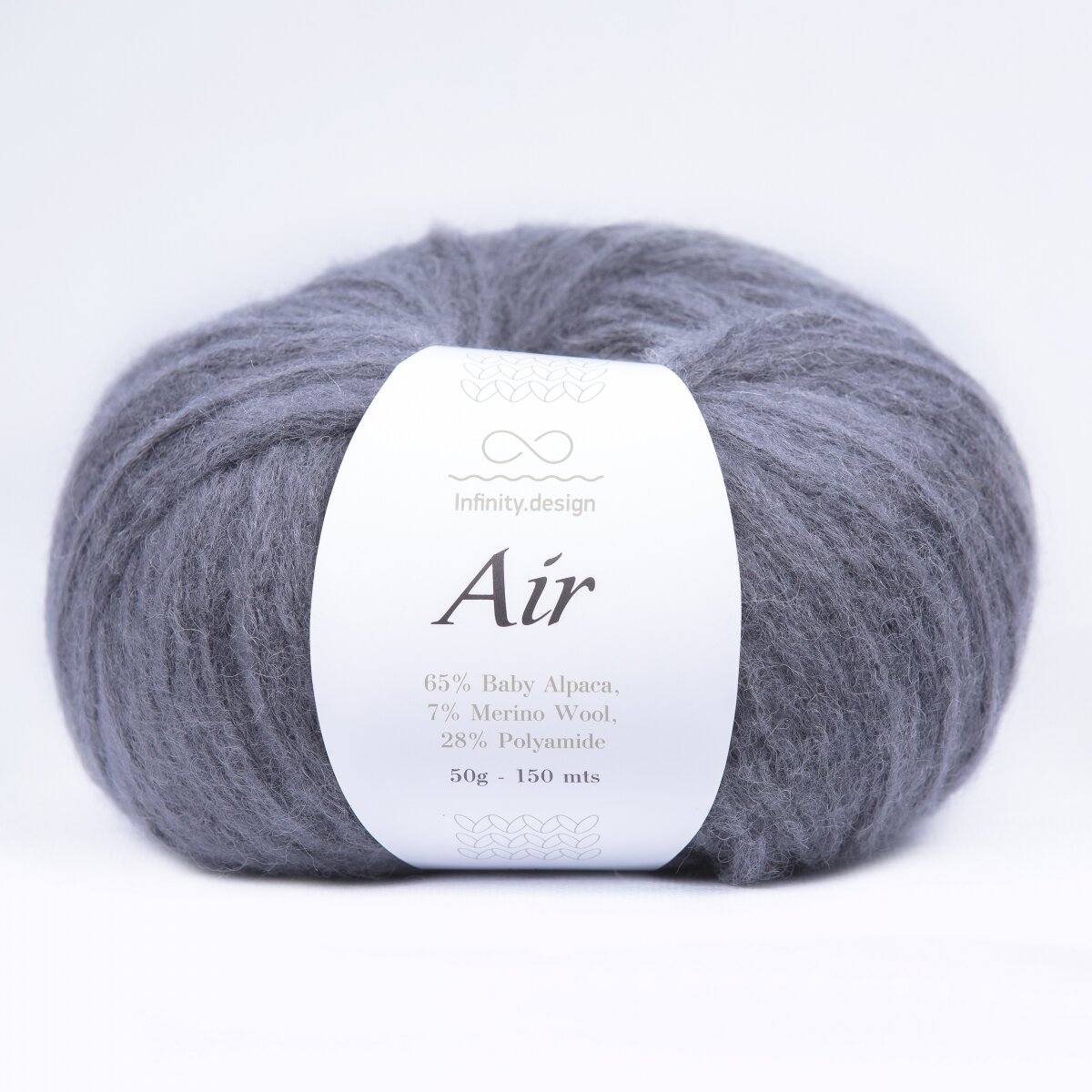 Пряжа для вязания Infinity Design Air (1053 Dark Gray) 2 мотка