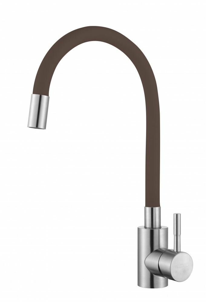 Смеситель для кухни с гибким изливом (сатин+коричневый) Hansen HN59304-GU