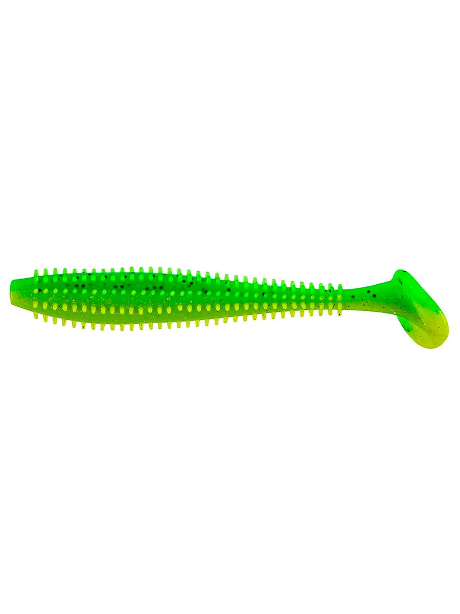 Виброхвост несъедобный Helios Shaggy 5,12/13 см Green Lime 20шт. (HS-18-010-N-20)