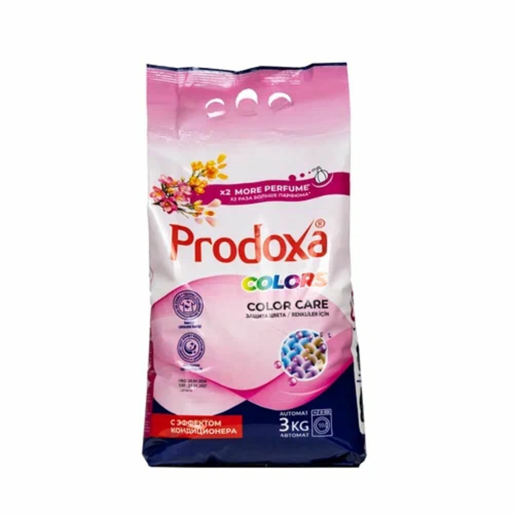 Стиральный порошок PRODOXA для цветных вещей с кондиционером, 3 кг