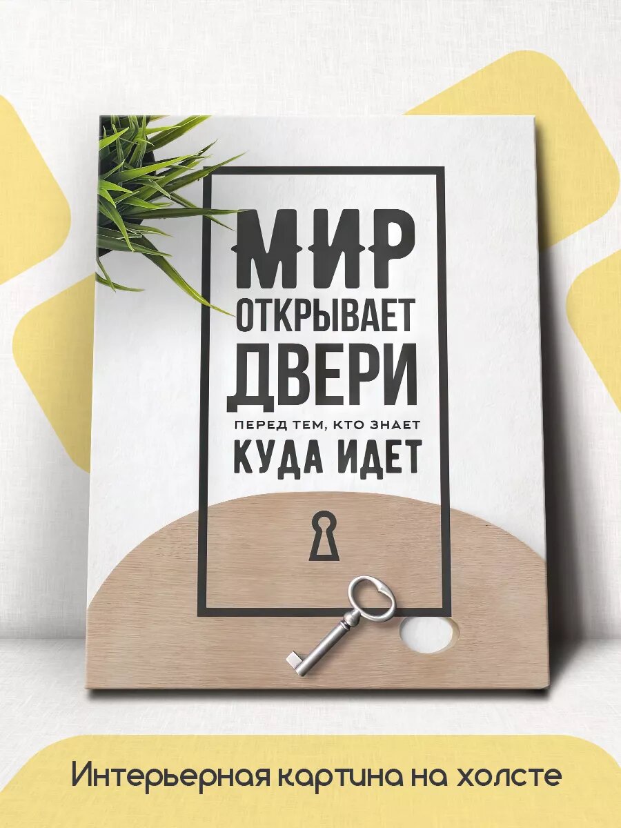 Картина на стену интерьерная Мотивационные цитаты 45x60 см