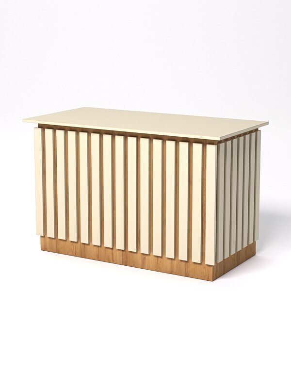 Стол руководителя №3, Крем Вайс и Дуб Золотистый. Производитель товара - компания Westcom.