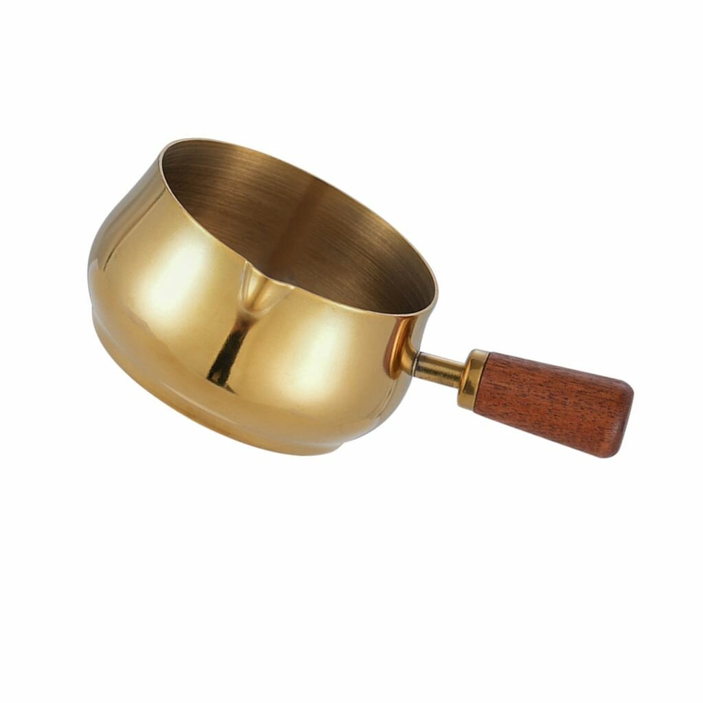 Стальные соусницы с деревянной ручкой