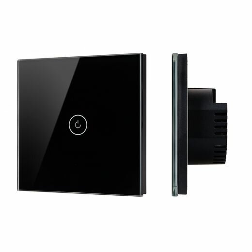 Выключатель сенсорный SWT-OMALI-S01-ZB-BK (250V, 10A, Zigbee) (Arlight, Стекло)