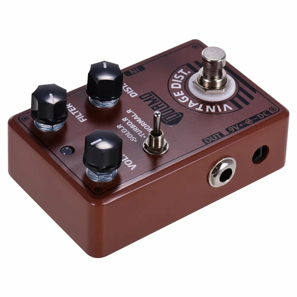 Педаль эффектов Dolamo "Vintage Distortion", 3-позиционный селектор, коричневый — фото 1