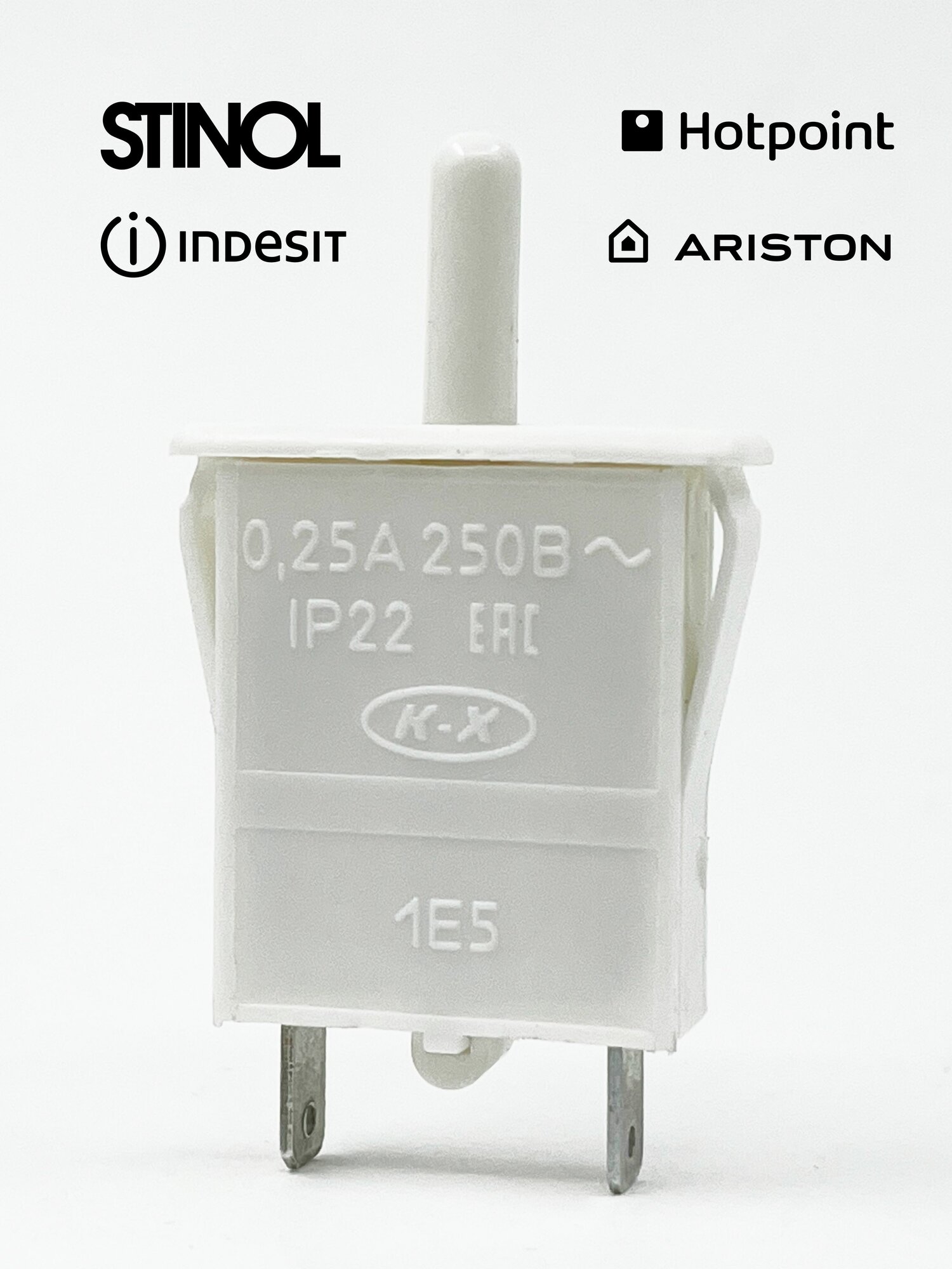 Кнопка выключатель света ВОК 3 для холодильника Ariston, Indesit, Hotpoint, Stinol