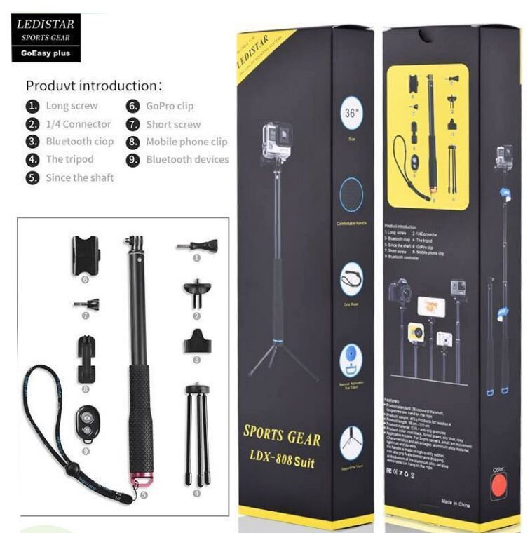 Селфи-палка LDX-808 Suit для экш-камер
