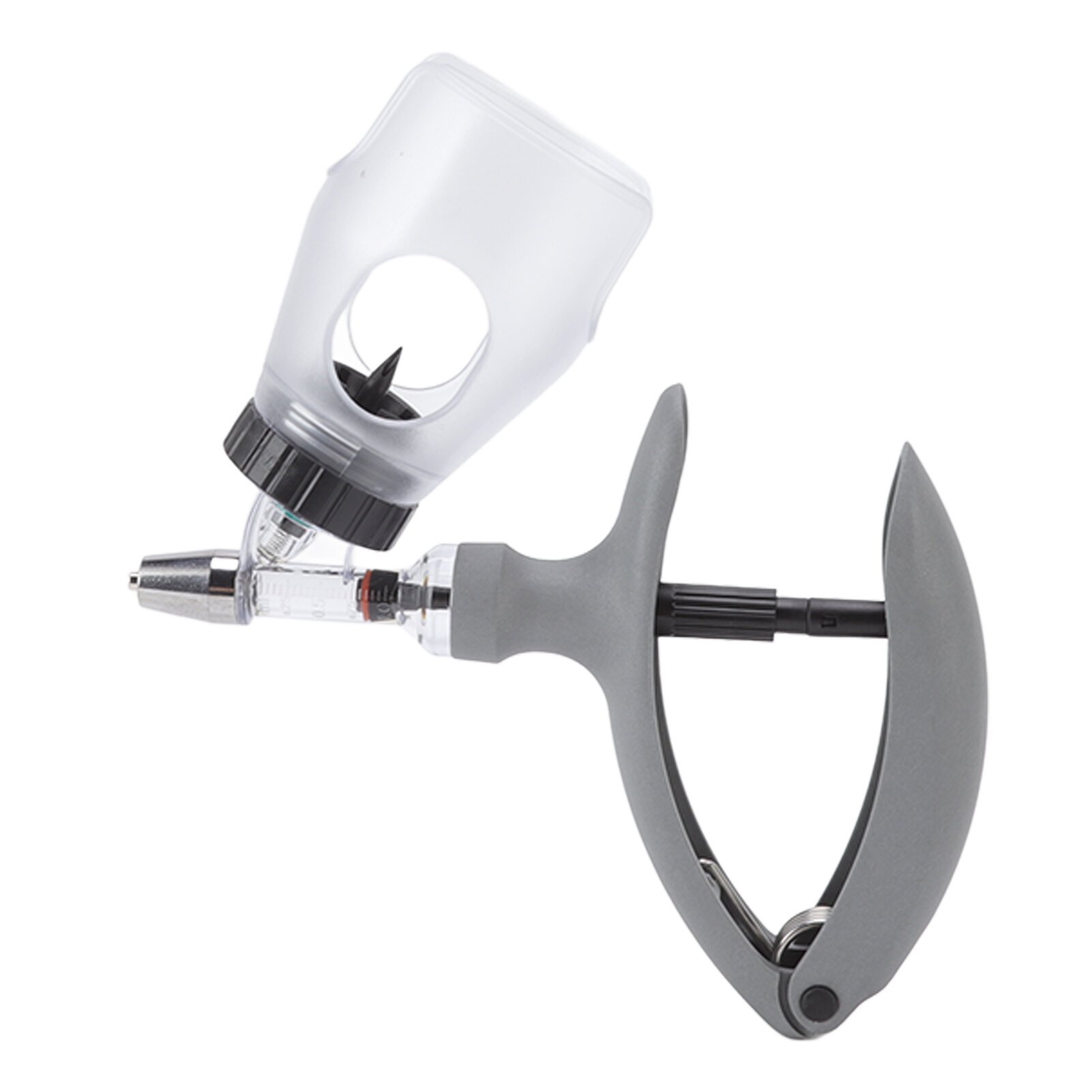 Инъекторный пистолет для животных с регулируемой дозой, автоматический дозатор вакцин с бутылкой, 2 мл, для свиней, крупного рогатого скота, овец