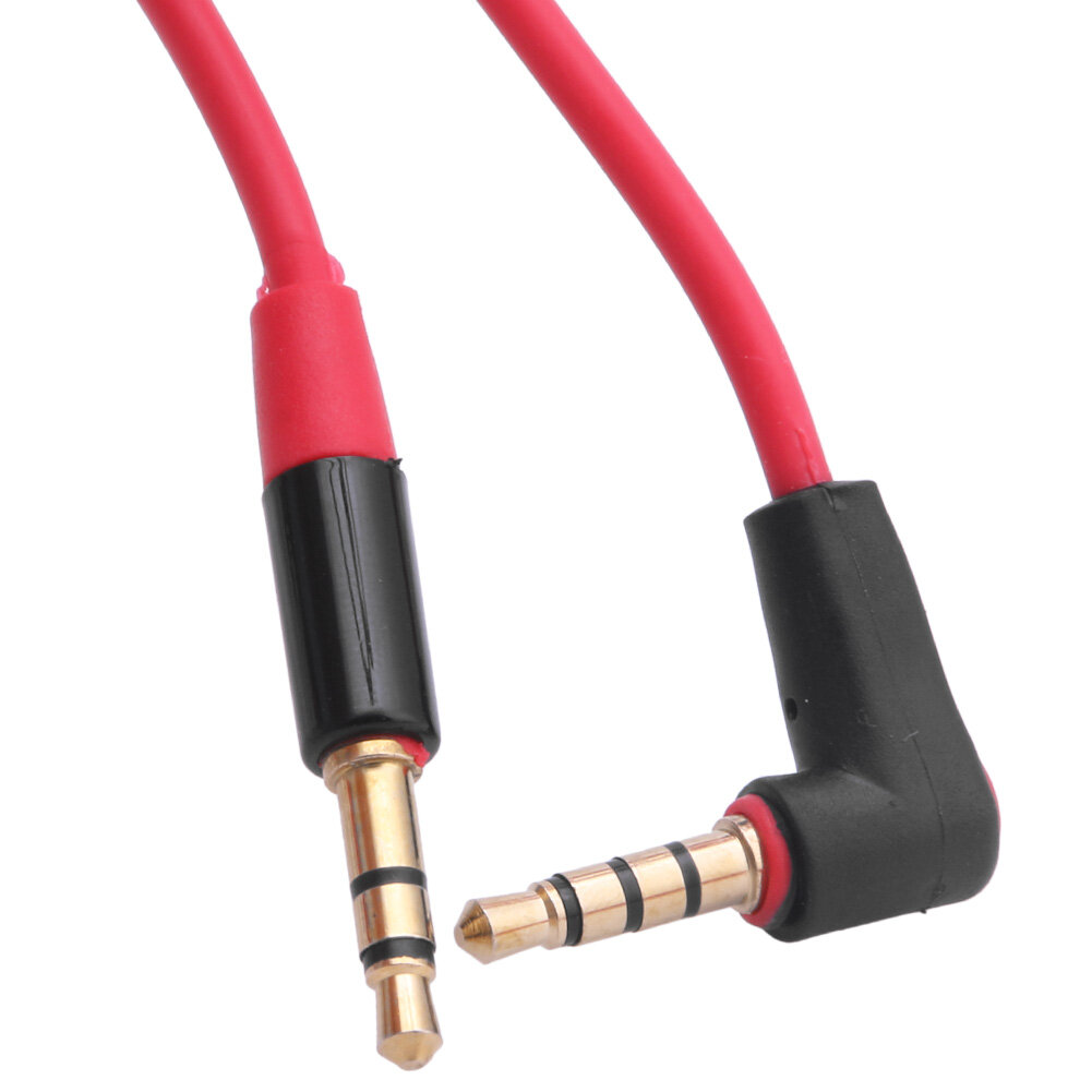 Аудиокабель 3,5 мм с микрофоном для Monster и Beats By, красный