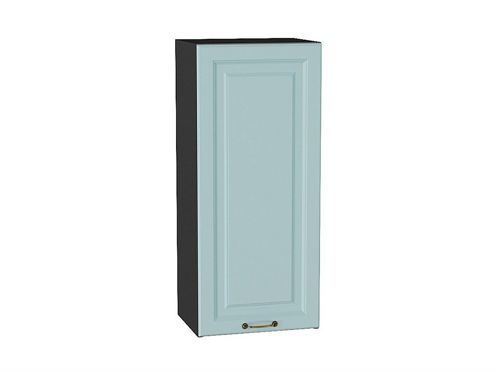 VVT Шкаф верхний с 1-ой дверцей Ницца Graphite, Голубой, 920, 400 В*Ш*Г 920*400*318, фасад МДФ Голубой, корпус Graphite Голубой