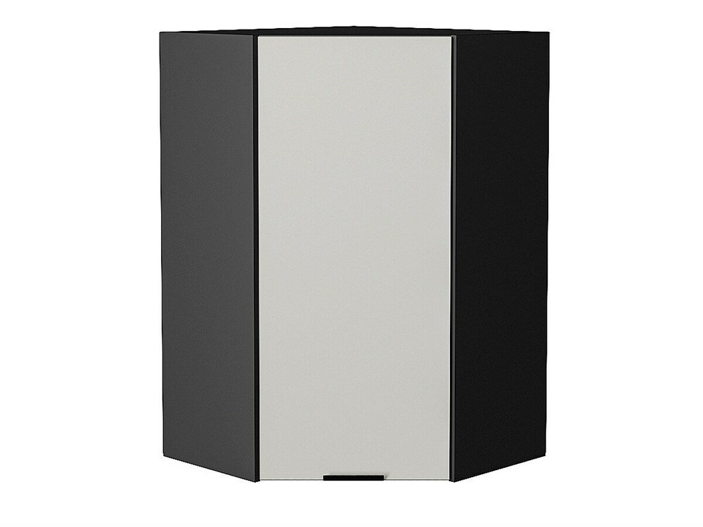 VVT Шкаф верхний угловой Евро Graphite, Агат, 920 В*Ш*Г 920*600*600, фасад МДФ Агат, корпус Graphite Агат