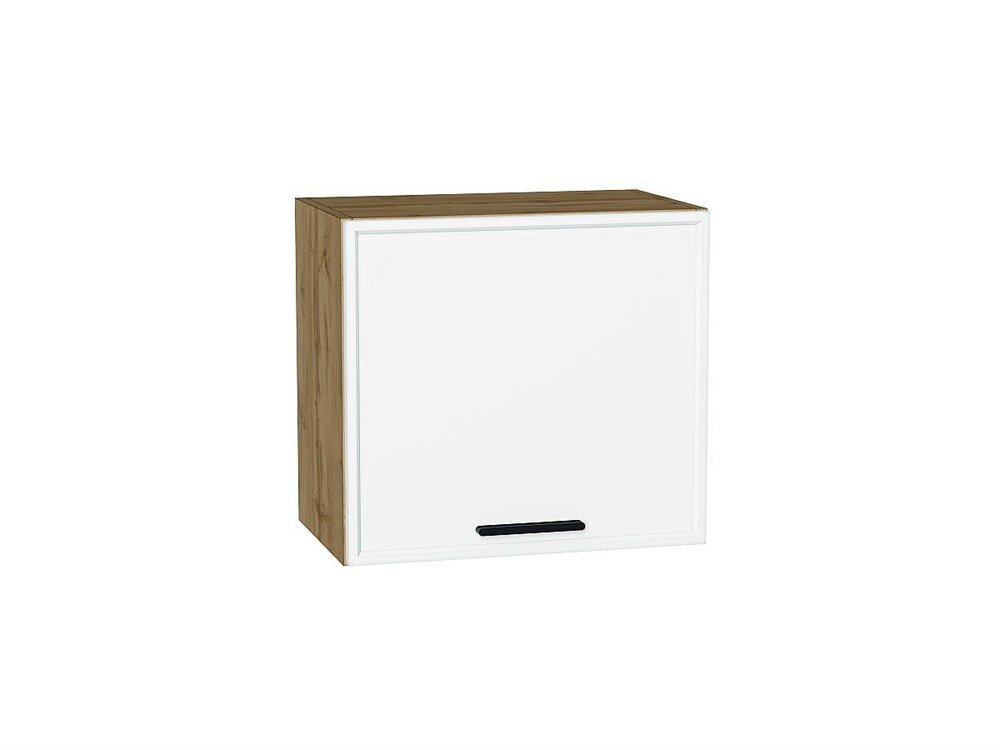 VVT Шкаф верхний горизонтальный Фрейм Дуб Вотан, White Silk, 460, 500 В*Ш*Г 458*500*324, фасад МДФ White Silk, корпус Дуб Вотан White Silk