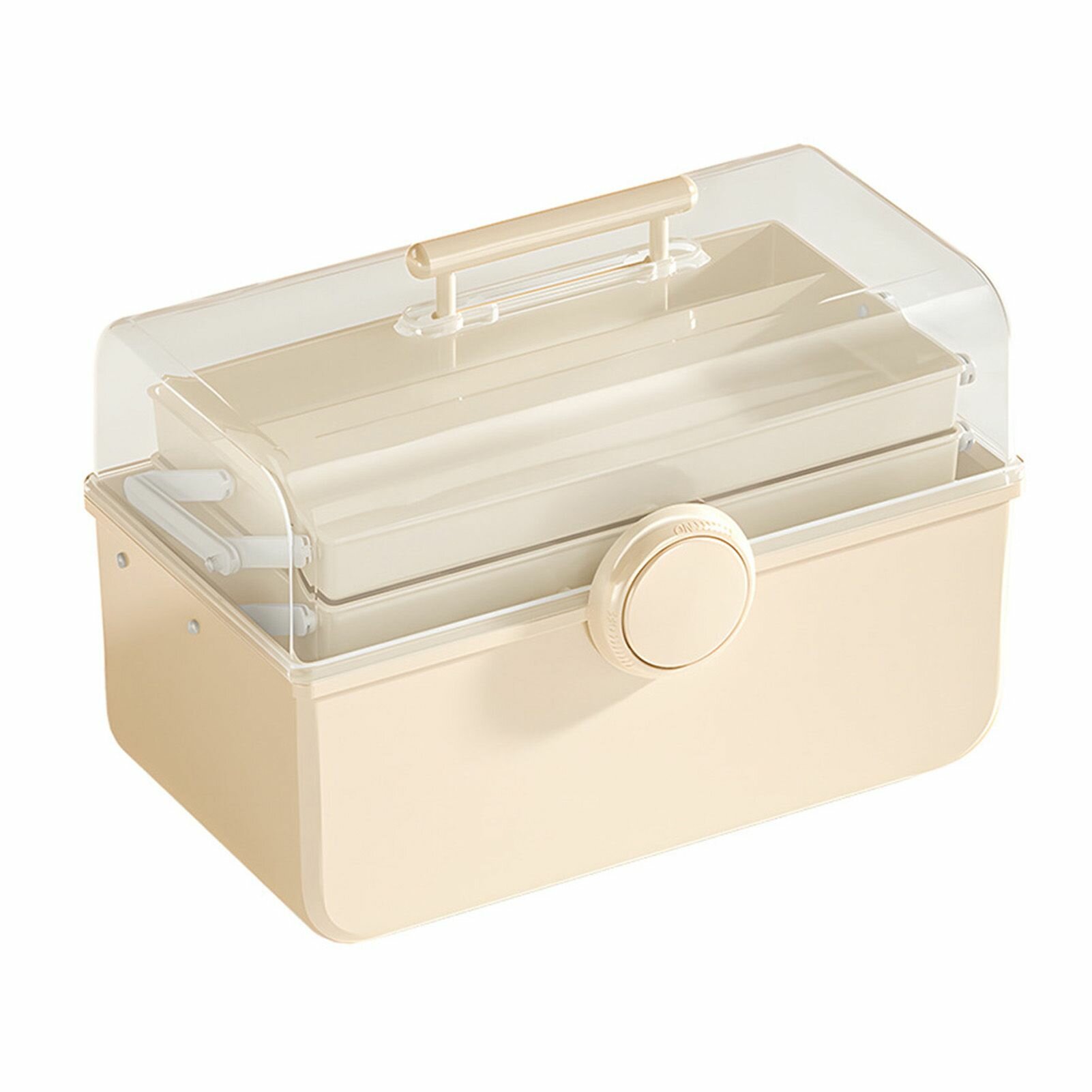 Ящик для хранения лекарств, пластиковый многослойный портативный контейнер для аптечки, семейный органайзер для аварийной аптечки с верхней ручкой для дома