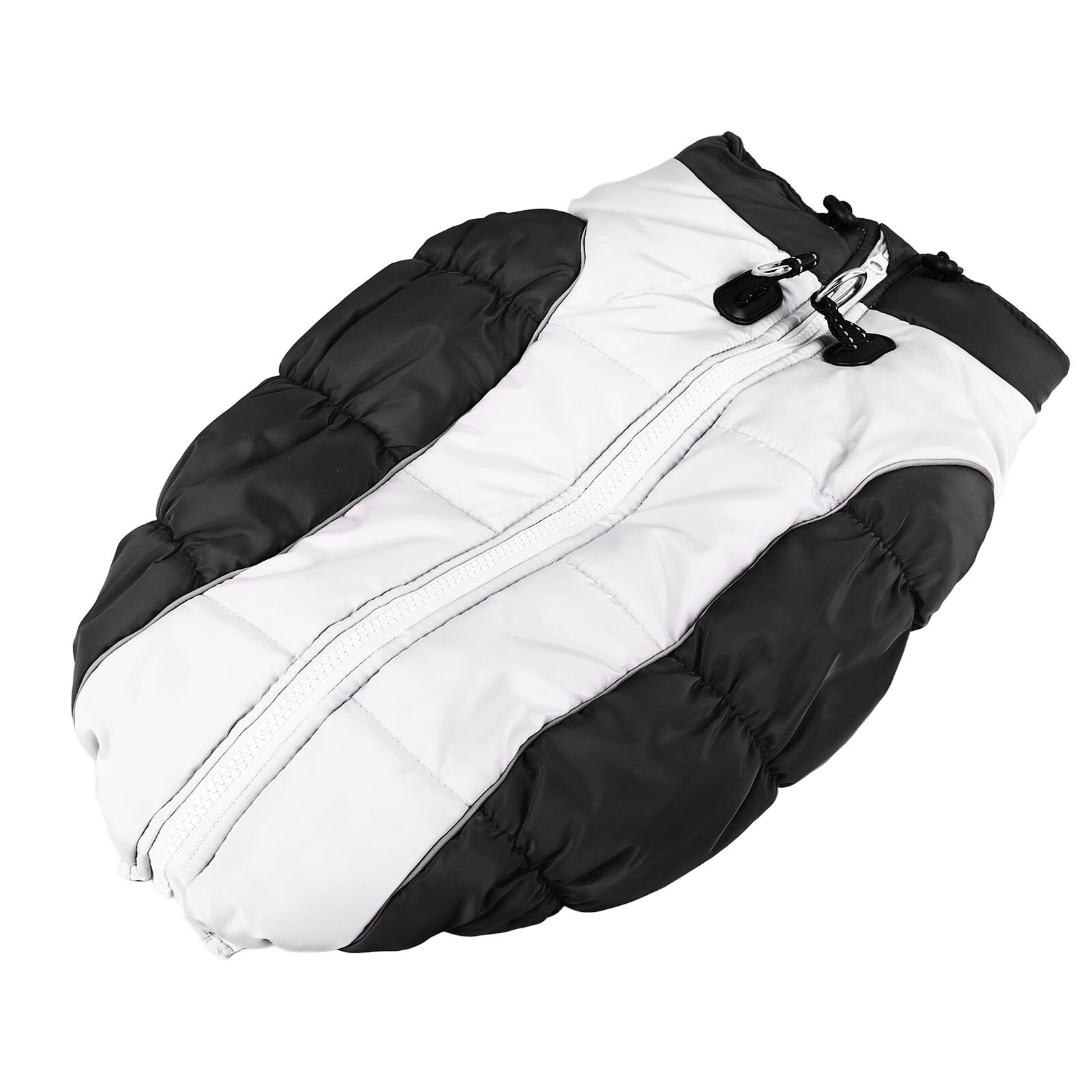 Winter Dog Coat Cotton Thickened Reflective Dog Jacket Vest Clothes Dog Harness Coat for Most Dogs Black 4XL