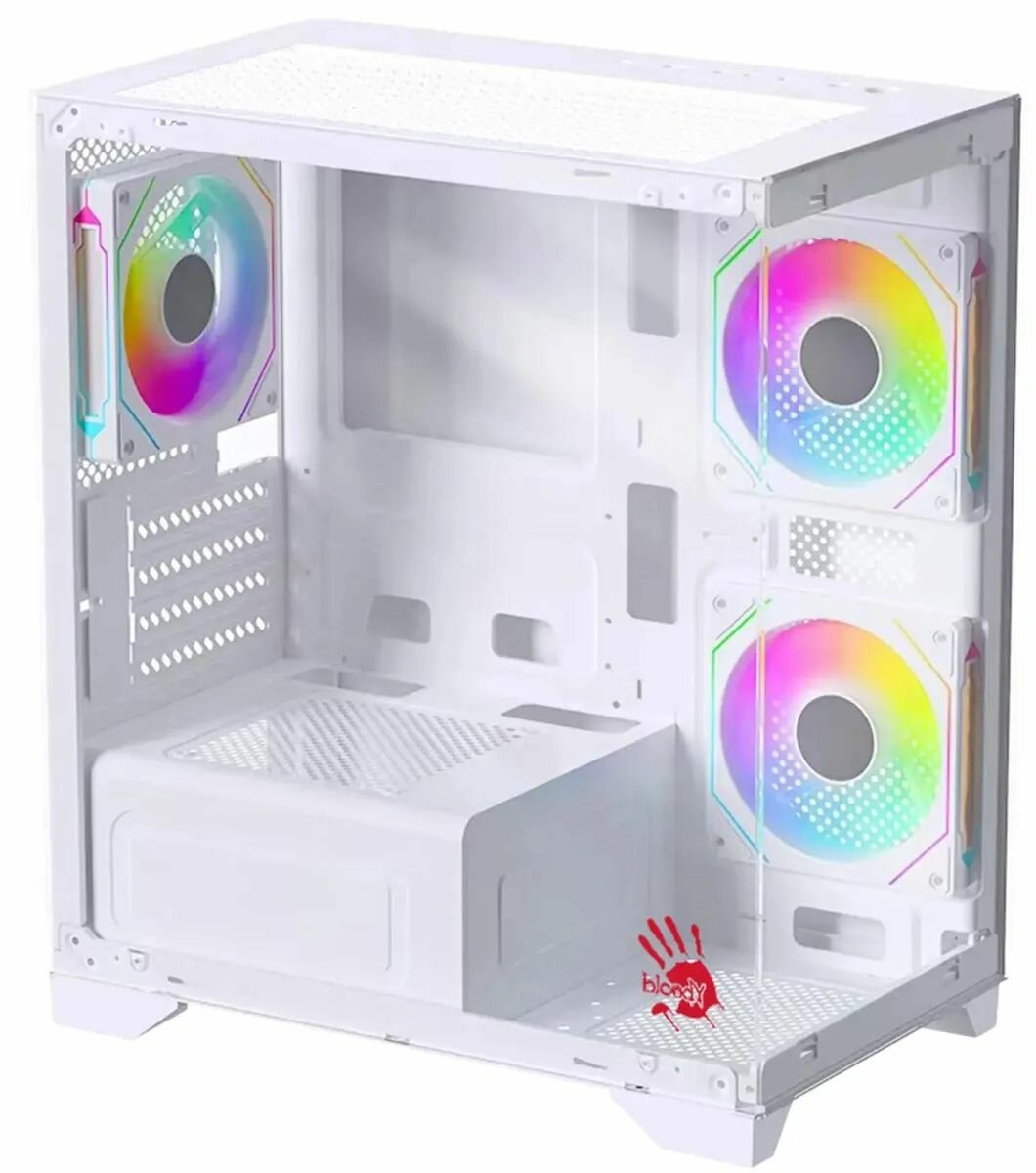 Корпус Bloody BD-CC103F белый без БП mATX