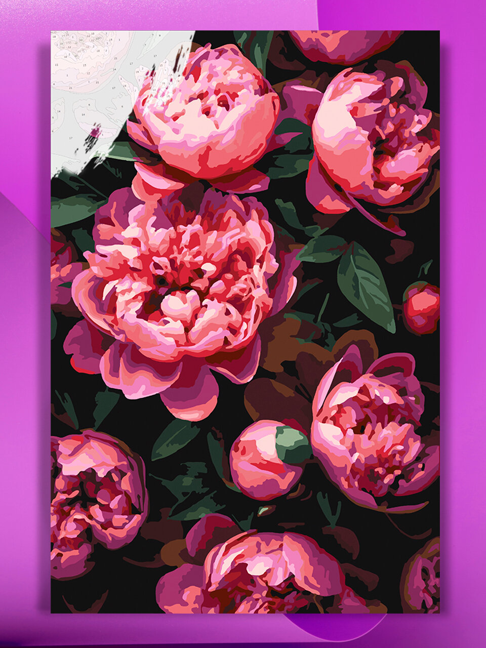 Картина по номерам на холсте Сезон пионов, 40 х 60 см