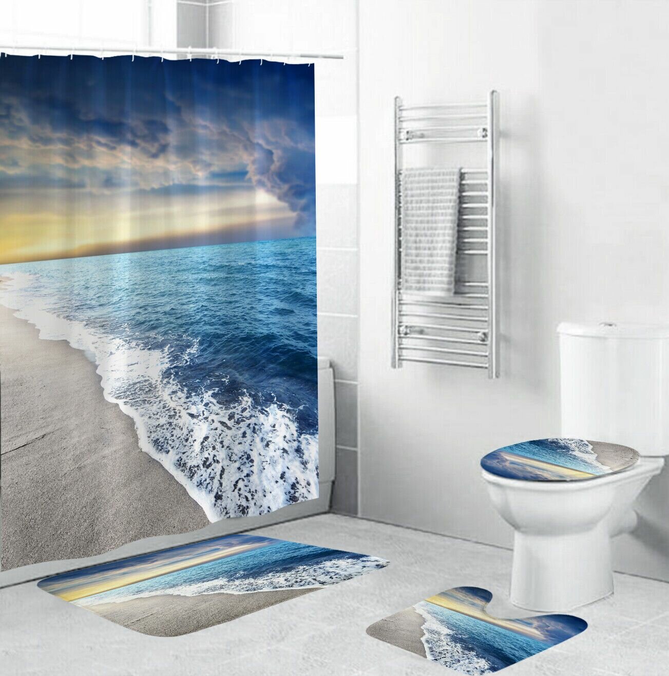 Наборы занавесок для душа пляжный коврик для ванной крышка для унитаза