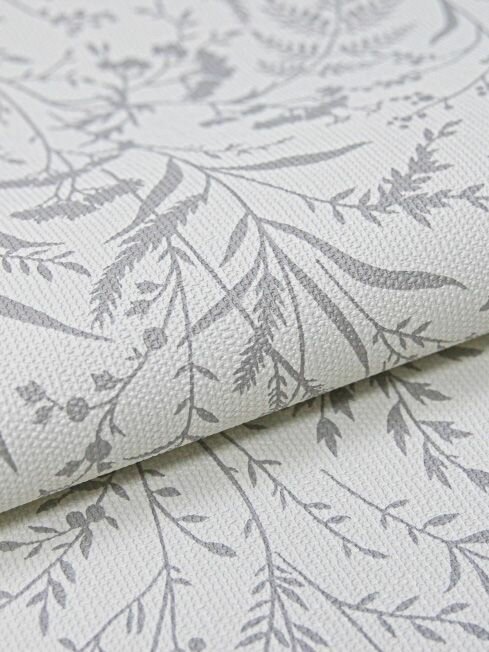 Обои винил горячего тиснения, моющиеся на флизелиновой основе Marvig Odense 1.06м х 10.05м, растения , цвет белый 00100145